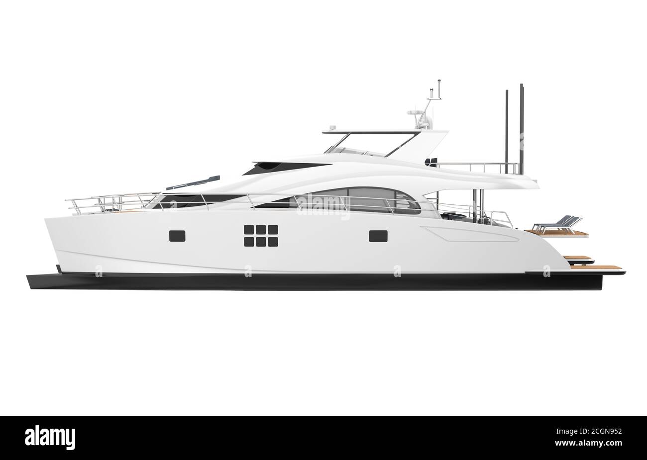 Catamaran Boat Isolated Stock Photo - Alamy