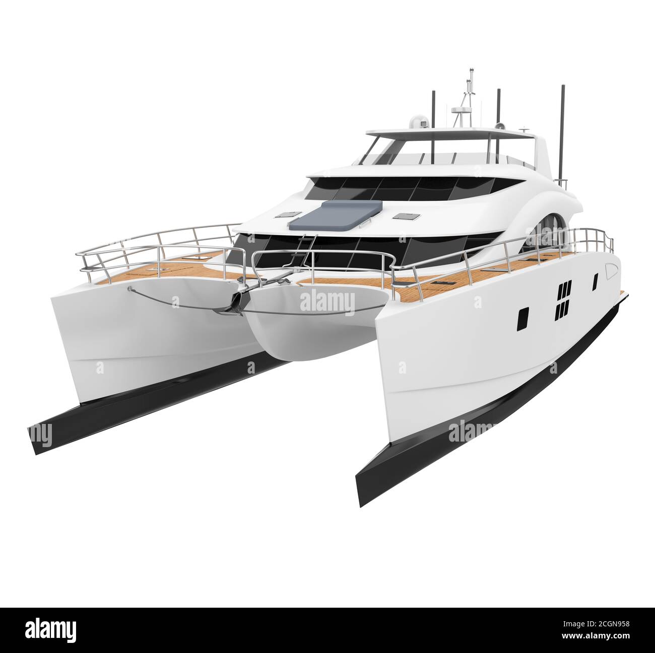 Catamaran Boat Isolated Stock Photo - Alamy