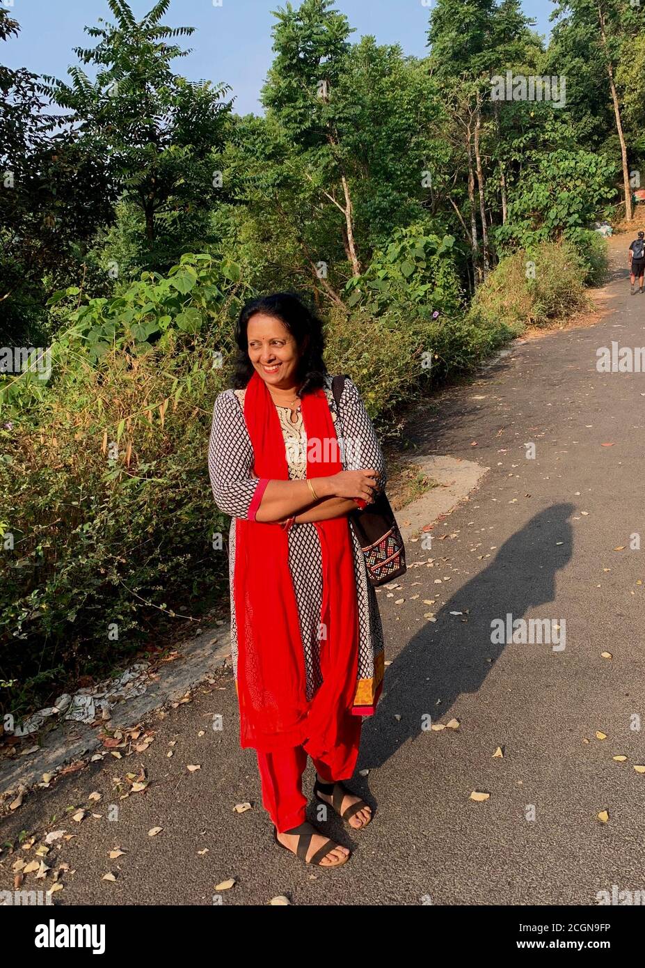 INDIAN LADY AT PYTHAL MALA, KANNUR, KERALA Stock Photo - Alamy
