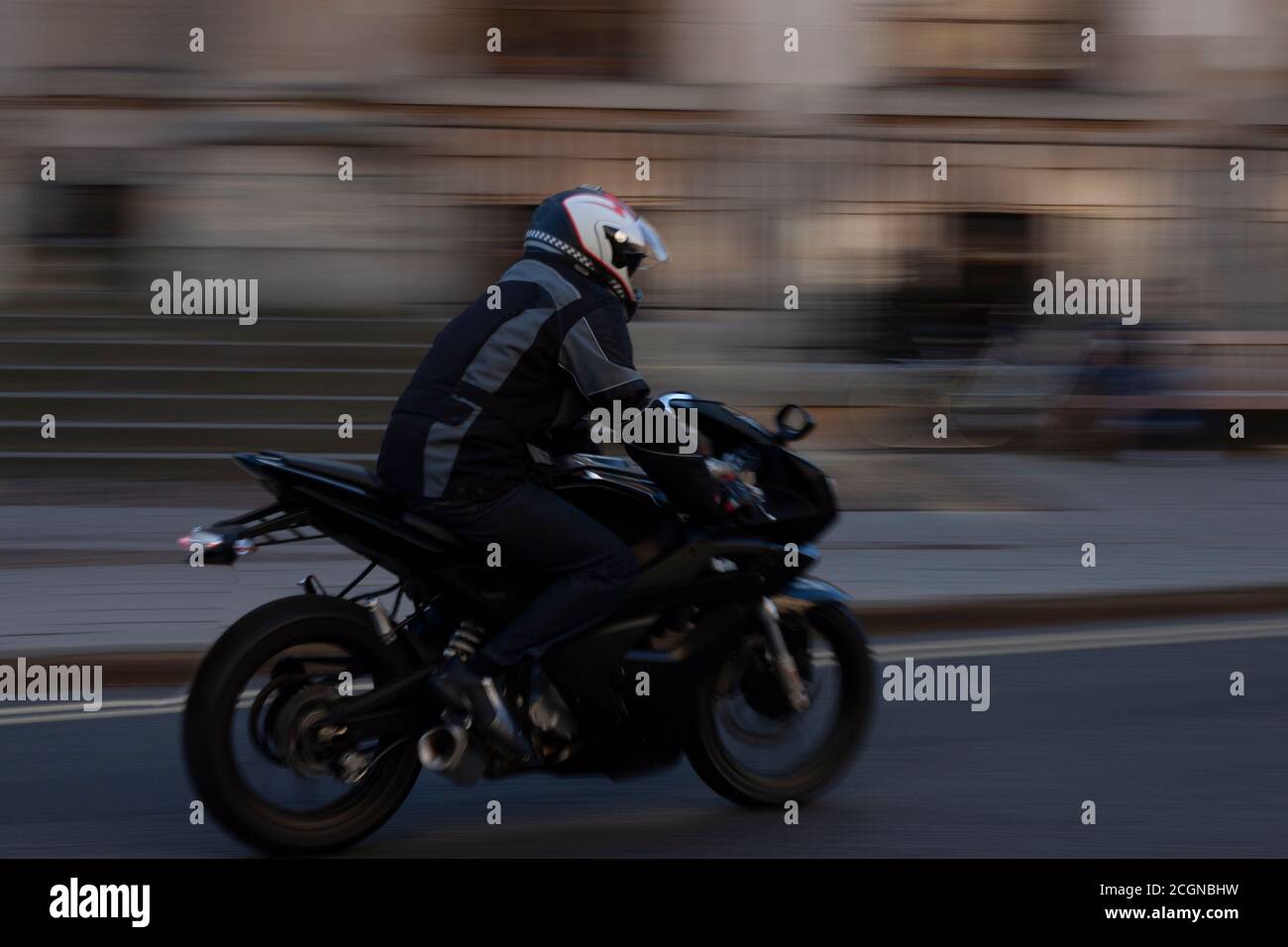 Biker motion hi-res stock photography and images - Alamy