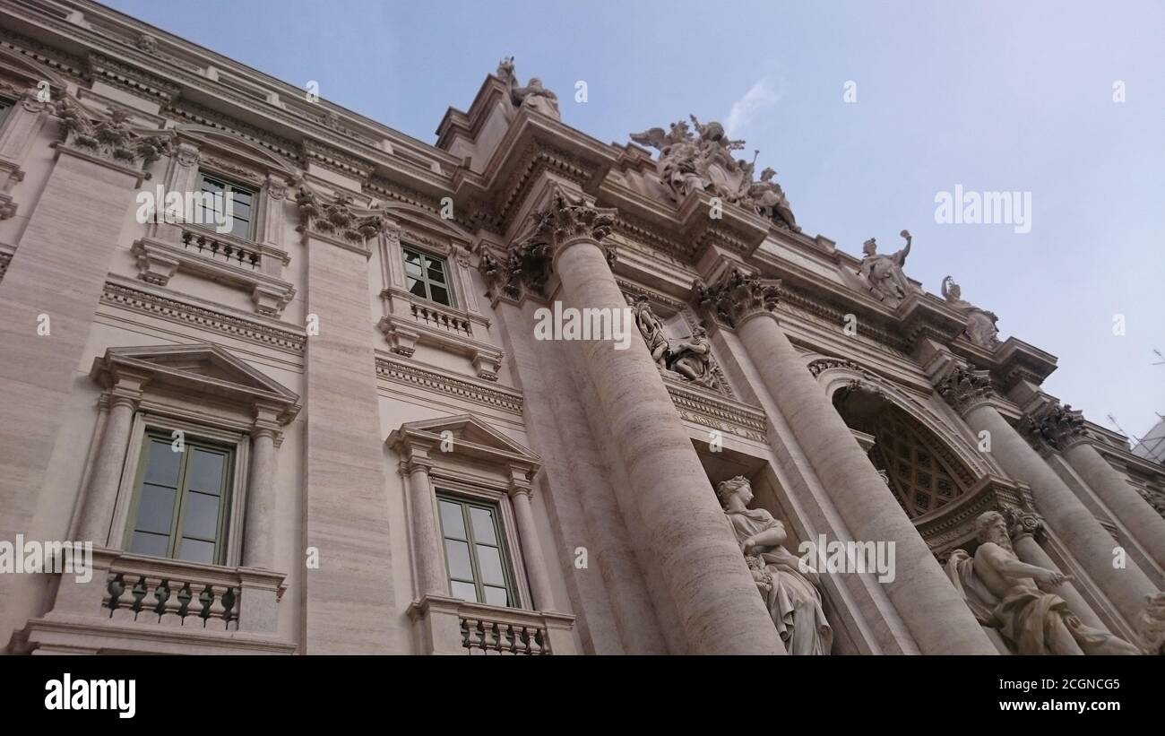 Fontana di Trevi (Trevi Fountain) designed by Italian architect Nicola ...