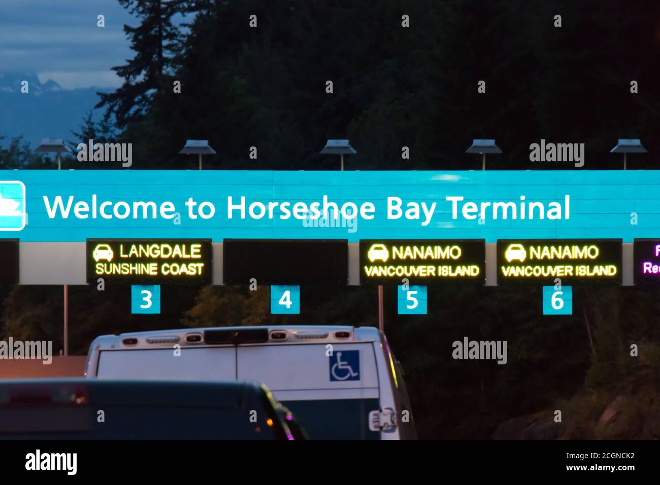 Vancouver, Canada - July 16, 2020: Horseshoe Bay Terminal with cars ...