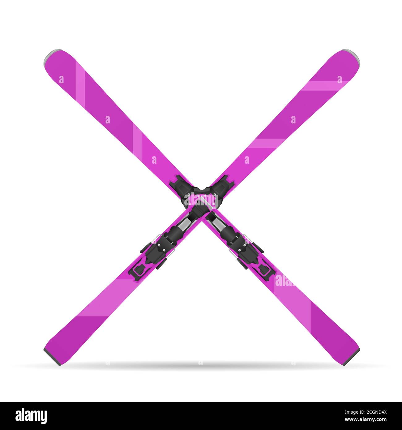 Mountain skis on a white background. Vector illustration Stock Photo ...