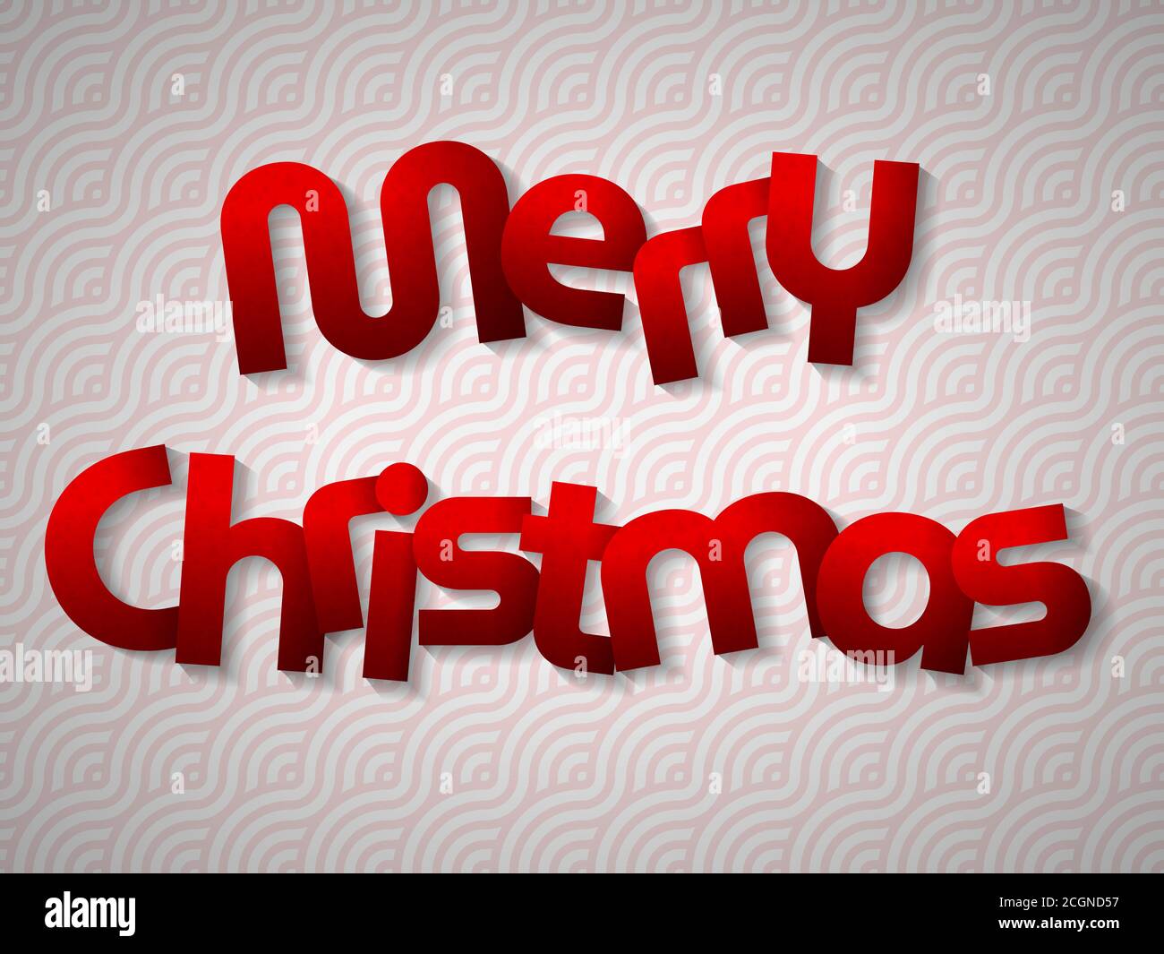 Paper Merry Christmas text background. Vector illustration Stock Photo ...