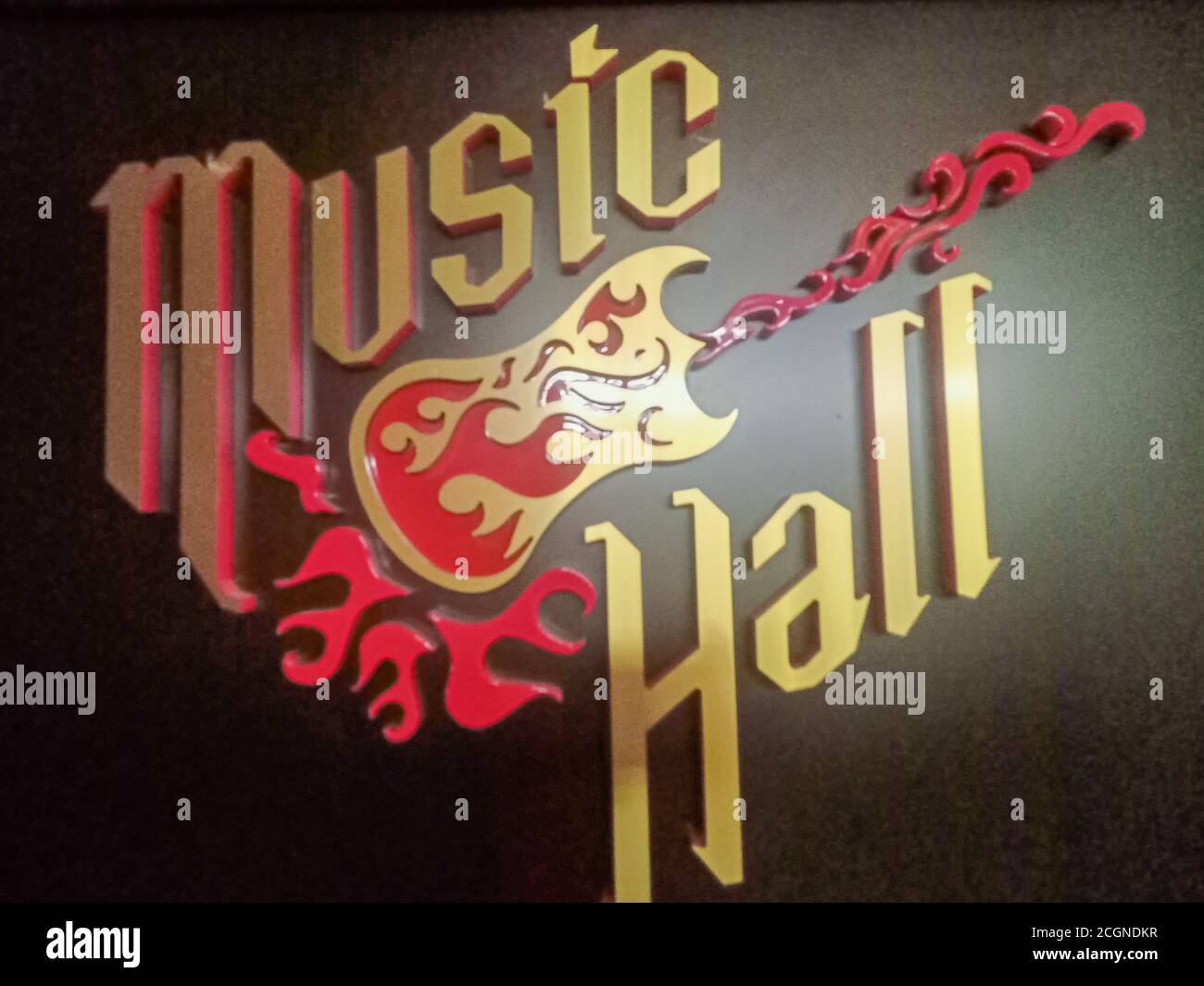music hall design on wall Stock Photo - Alamy