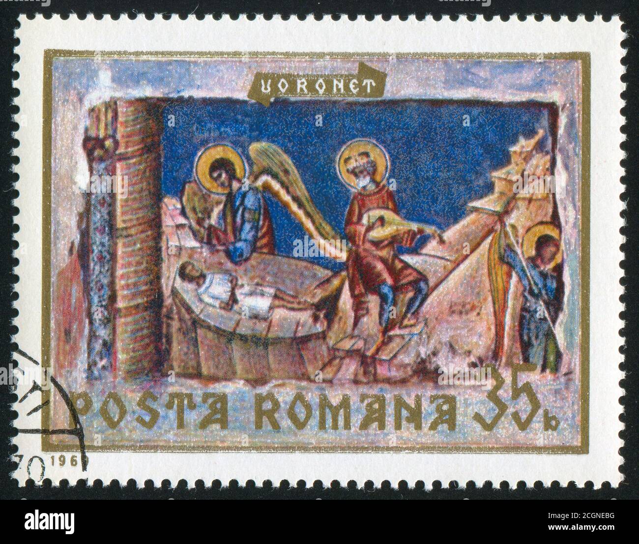 ROMANIA - CIRCA 1969: stamp printed by Romania, shows north moldavian ...
