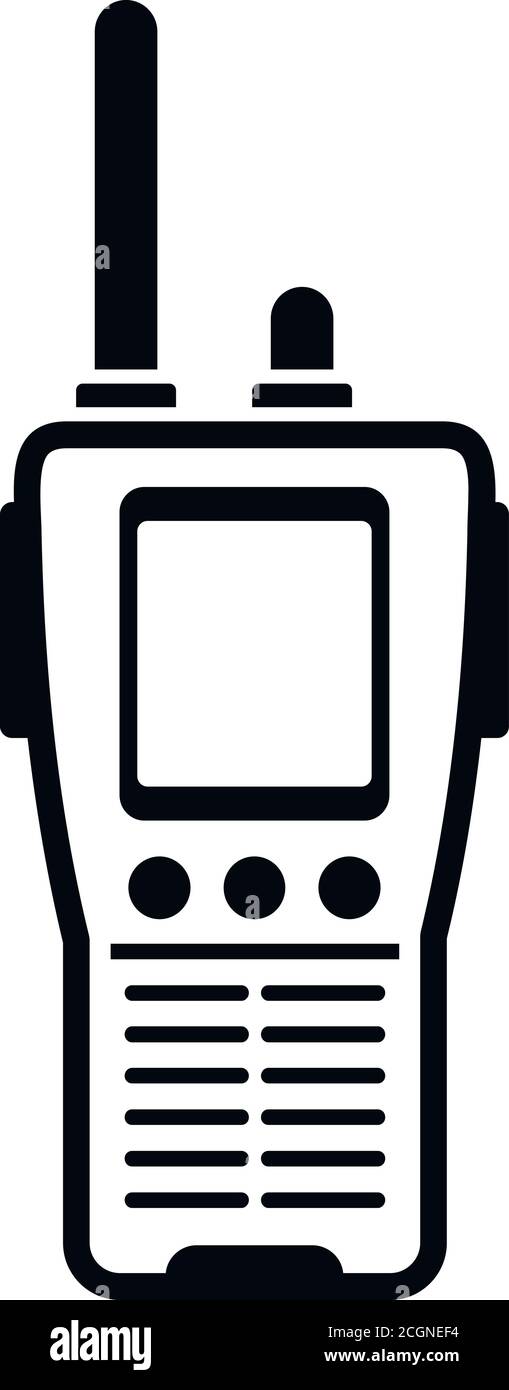 Walkie talkie communication icon. Simple illustration of walkie talkie ...