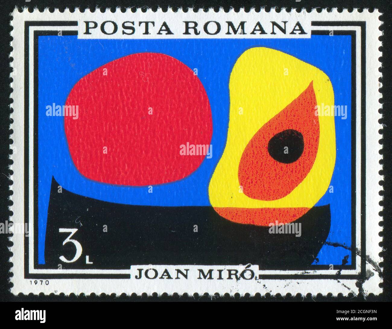 ROMANIA - CIRCA 1970: stamp printed by Romania, show Abstract, by Joan ...