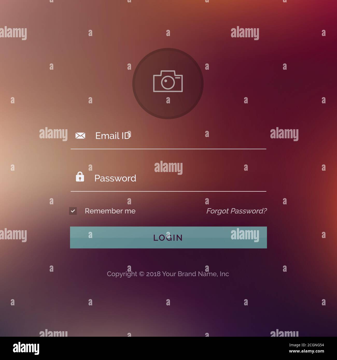 Creative Login Form Ui Template High Resolution Stock Photography and ...