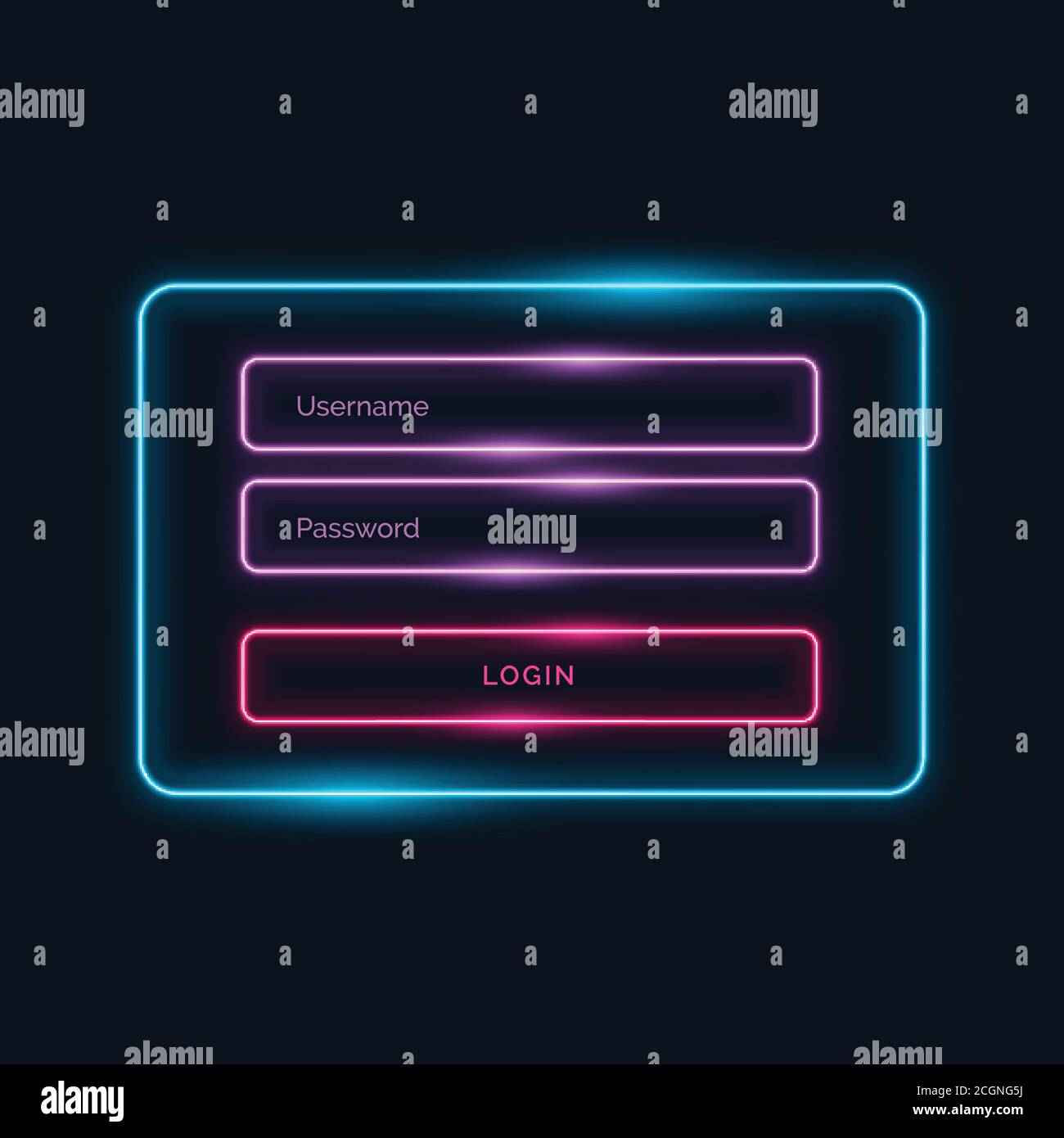 Dark Login Ui Design Template High Resolution Stock Photography and ...