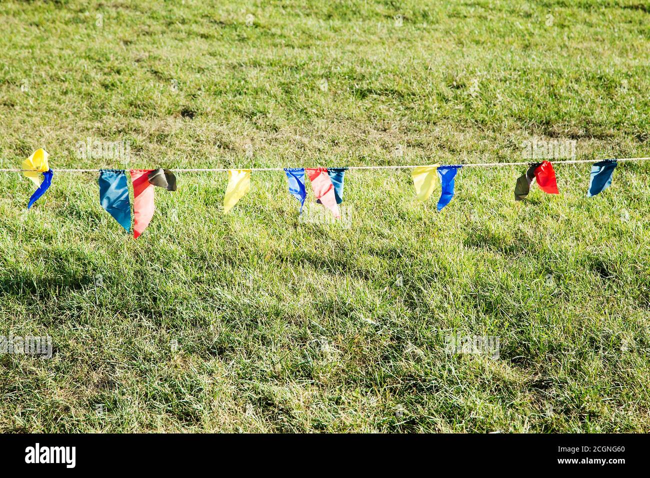 Triangular flags rope hi-res stock photography and images - Alamy