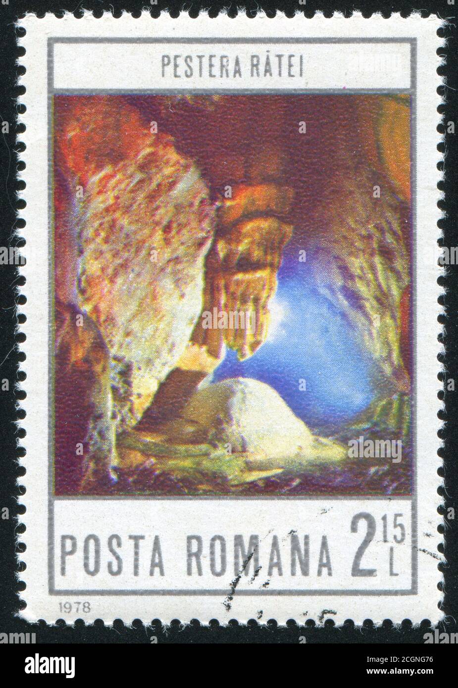 ROMANIA - CIRCA 1978: stamp printed by Romania, shows Cave, circa 1978 ...