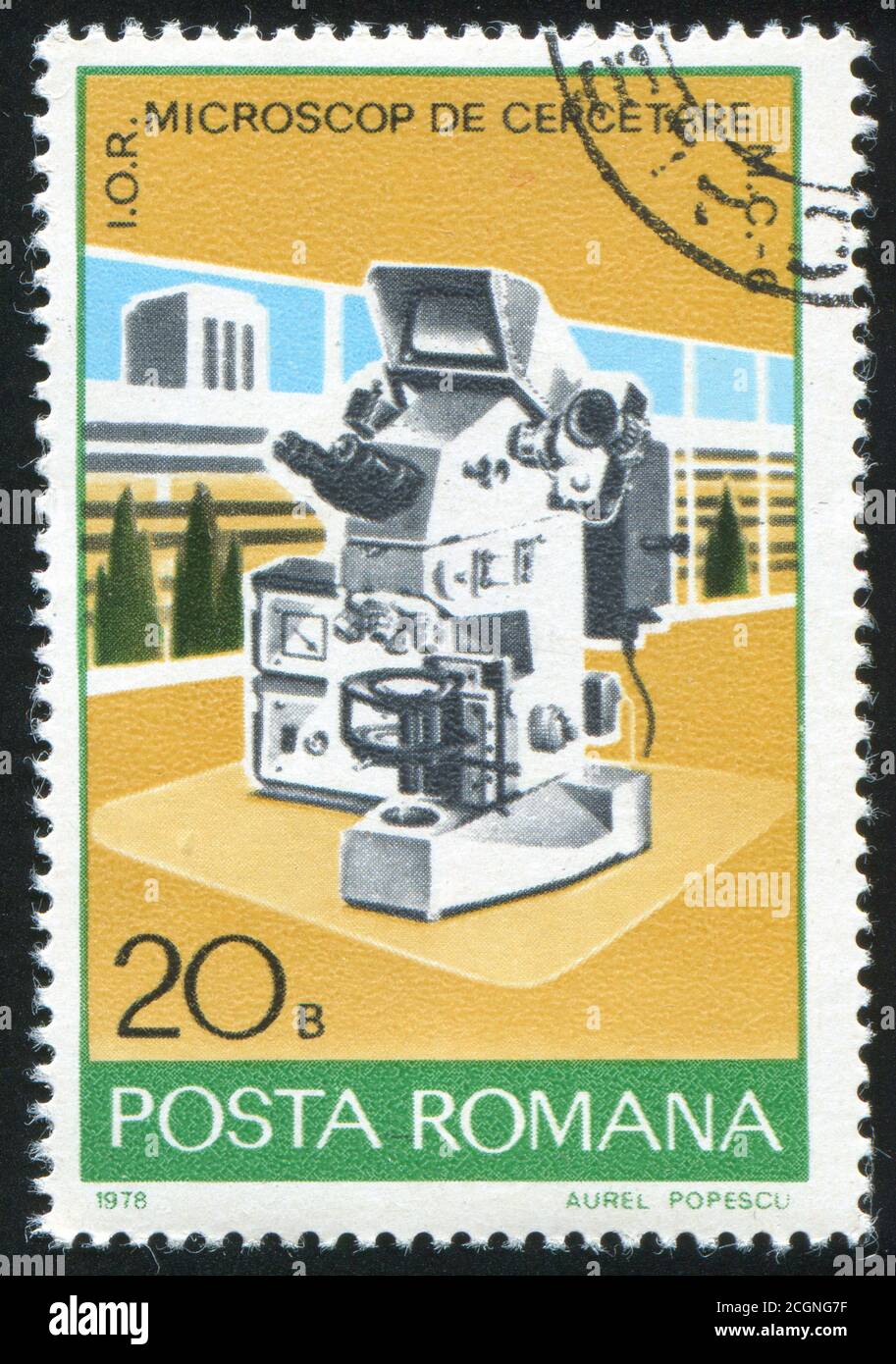 ROMANIA - CIRCA 1978: stamp printed by Romania, shows Electronic ...