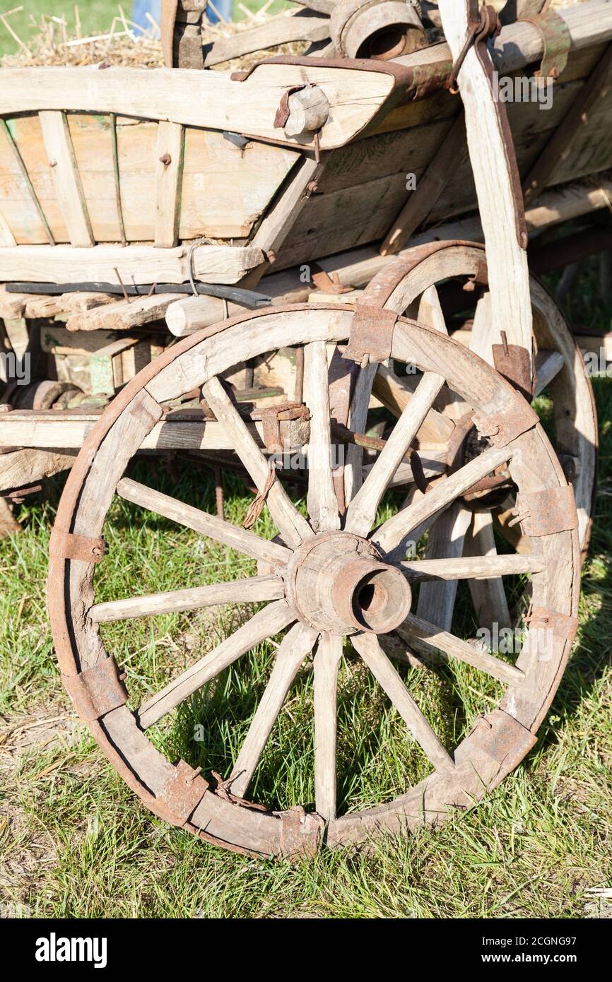 Closeup old cart on hi-res stock photography and images - Alamy