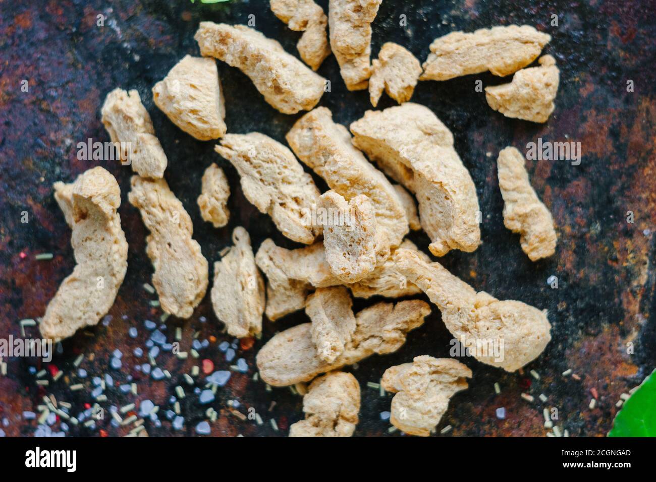 Textured soybean meal - also known as vegetarian soy meat Stock Photo ...