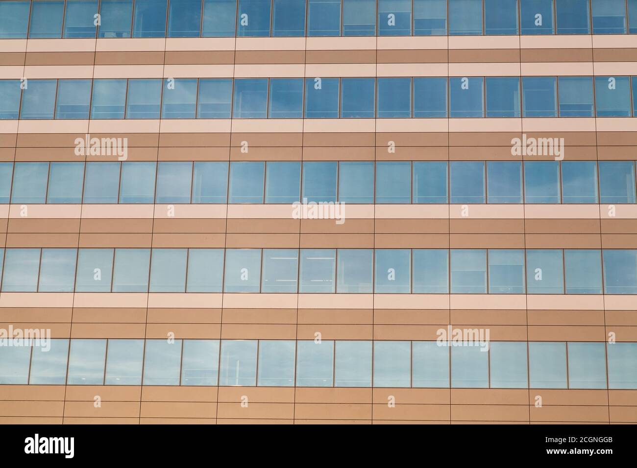 Horizontal row of office building windows in frames Stock Photo - Alamy