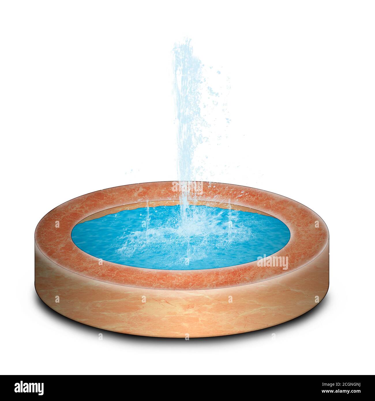 Round water fountain Cut Out Stock Images & Pictures - Alamy