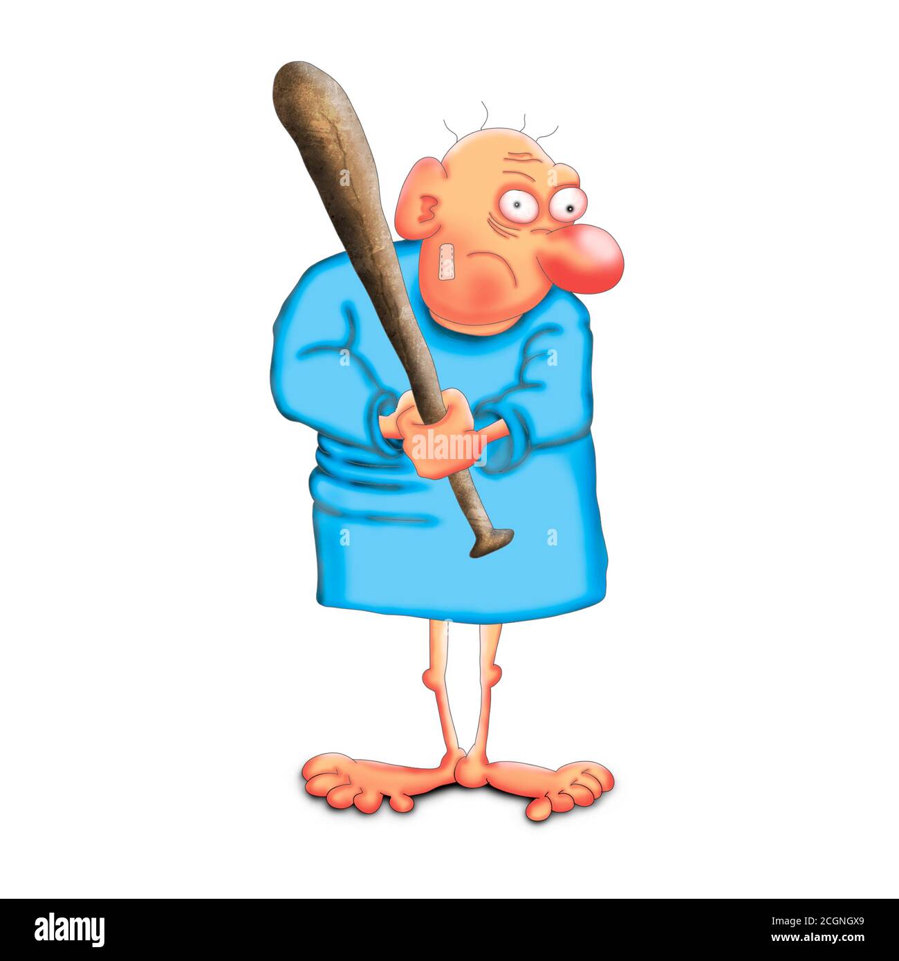 Angry Hospital Patient Cartoon