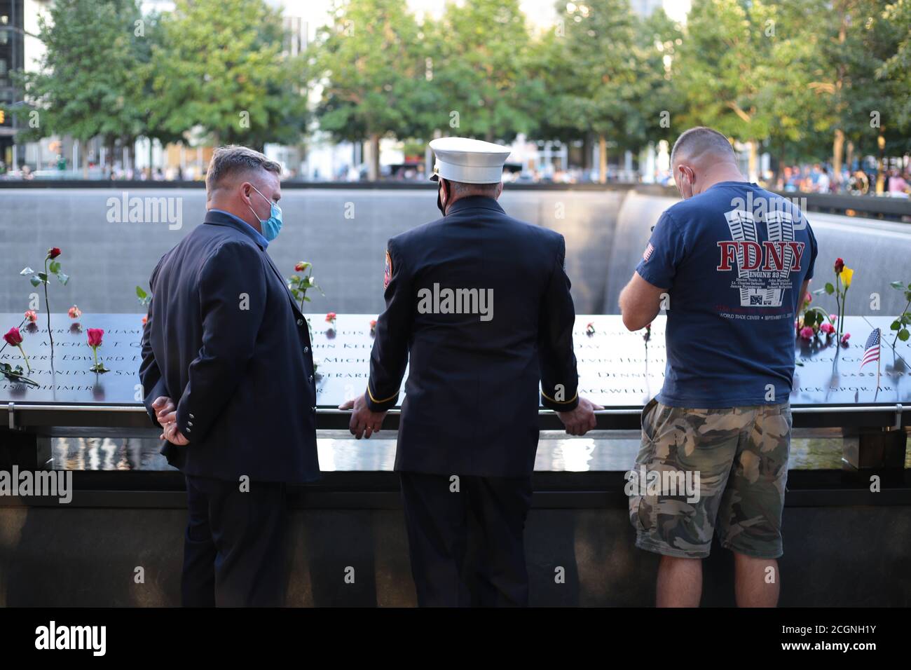 Photos taken on 911 WTC memorial Stock Photo - Alamy