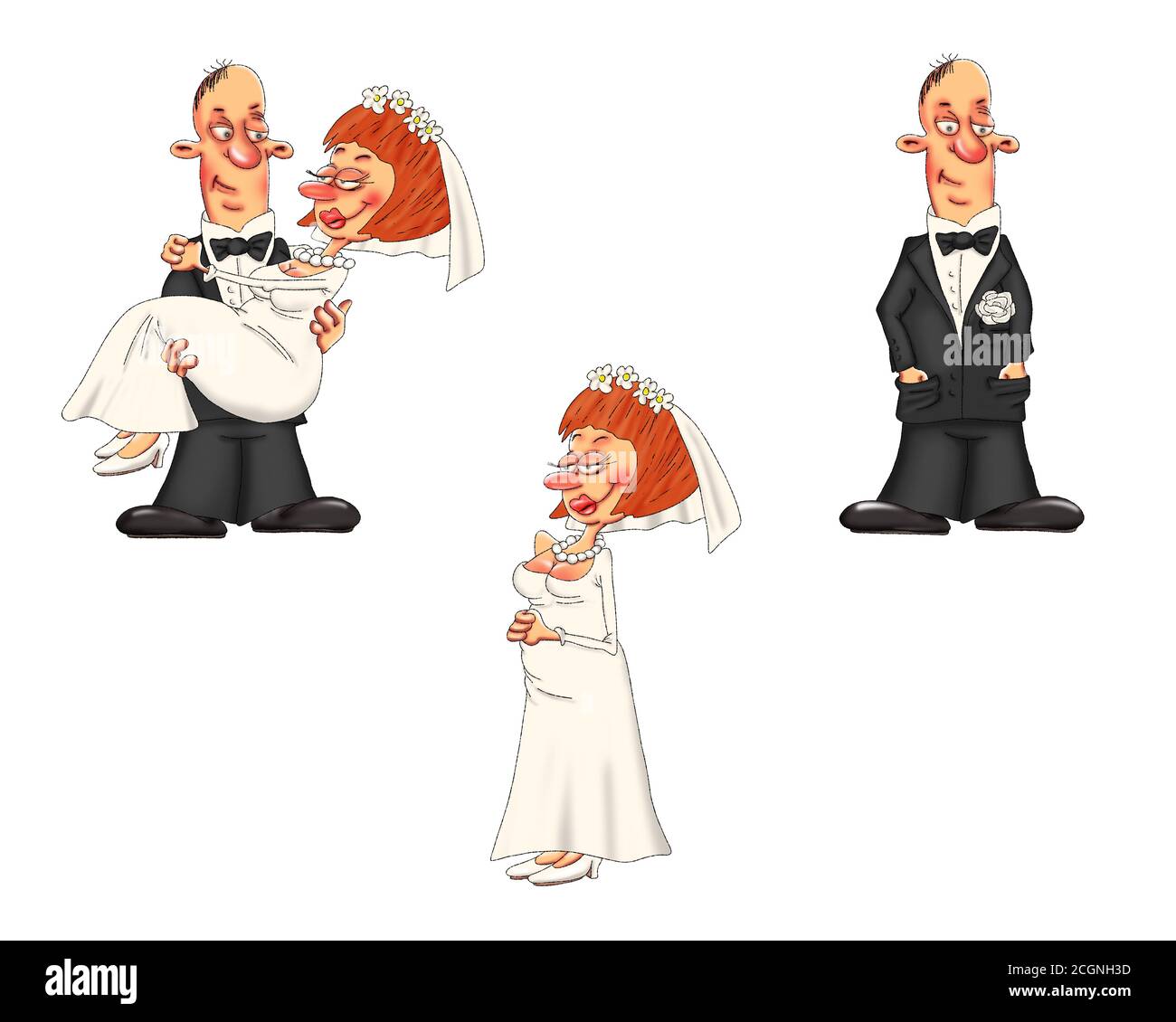 Bride And Groom Cartoon Funny