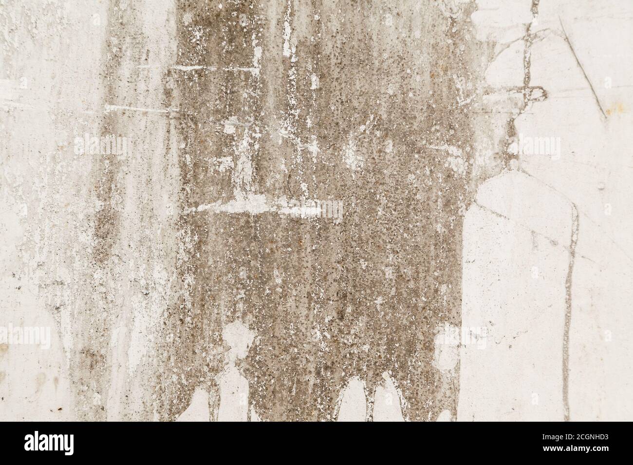 white grungy background with big dark drip Stock Photo - Alamy