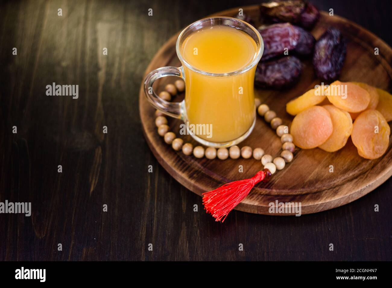 Ramadan juice for iftar made from fresh apricots with dried apricots ...
