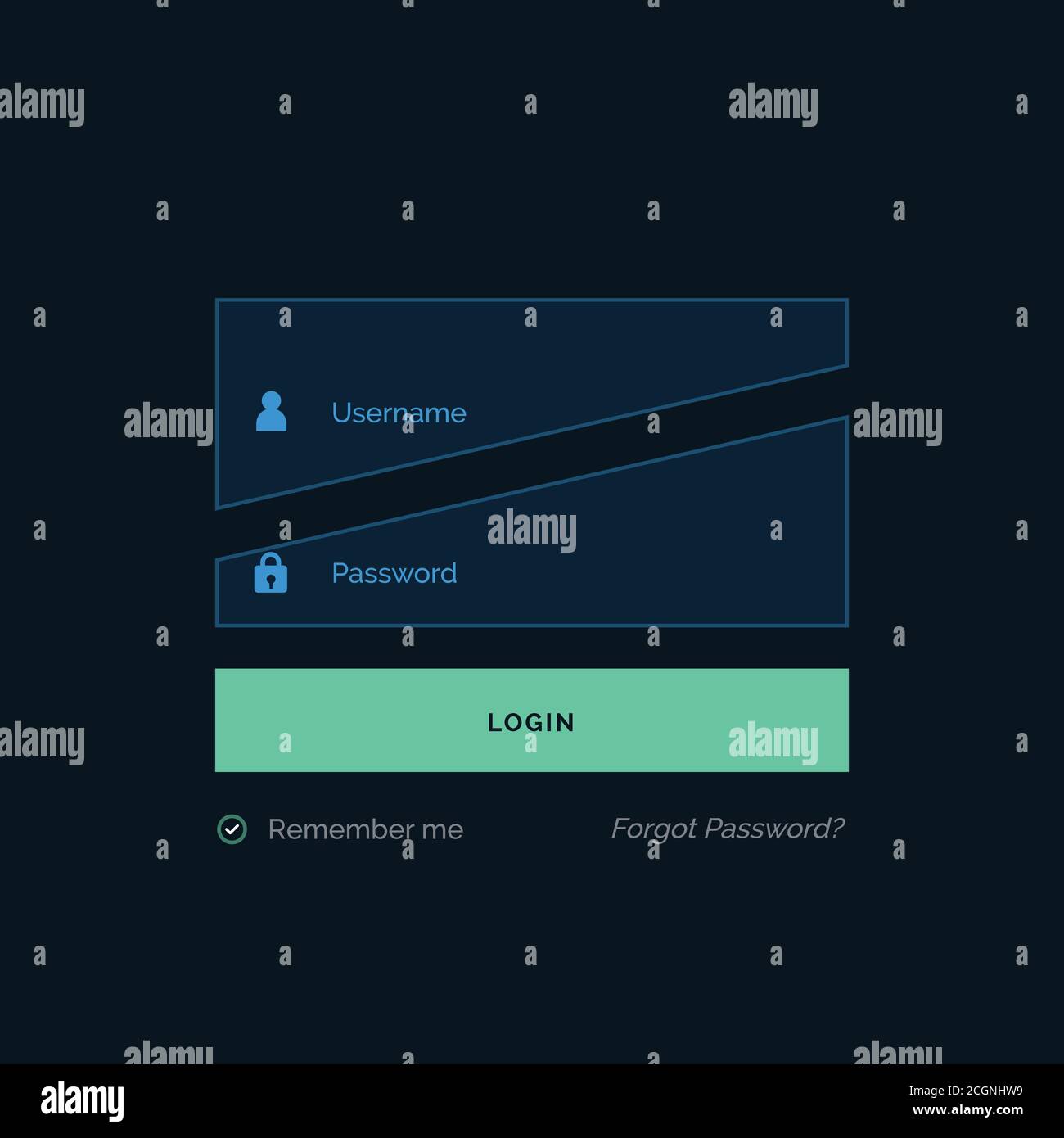 Dark Login Ui Design Template High Resolution Stock Photography and ...