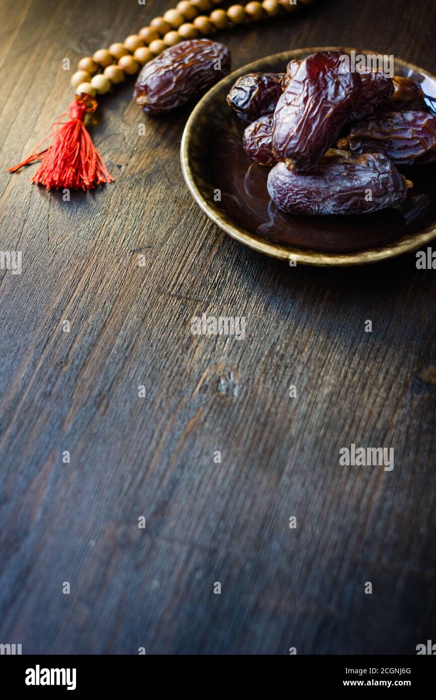 Ramadan dates for iftar opening on plate Stock Photo - Alamy