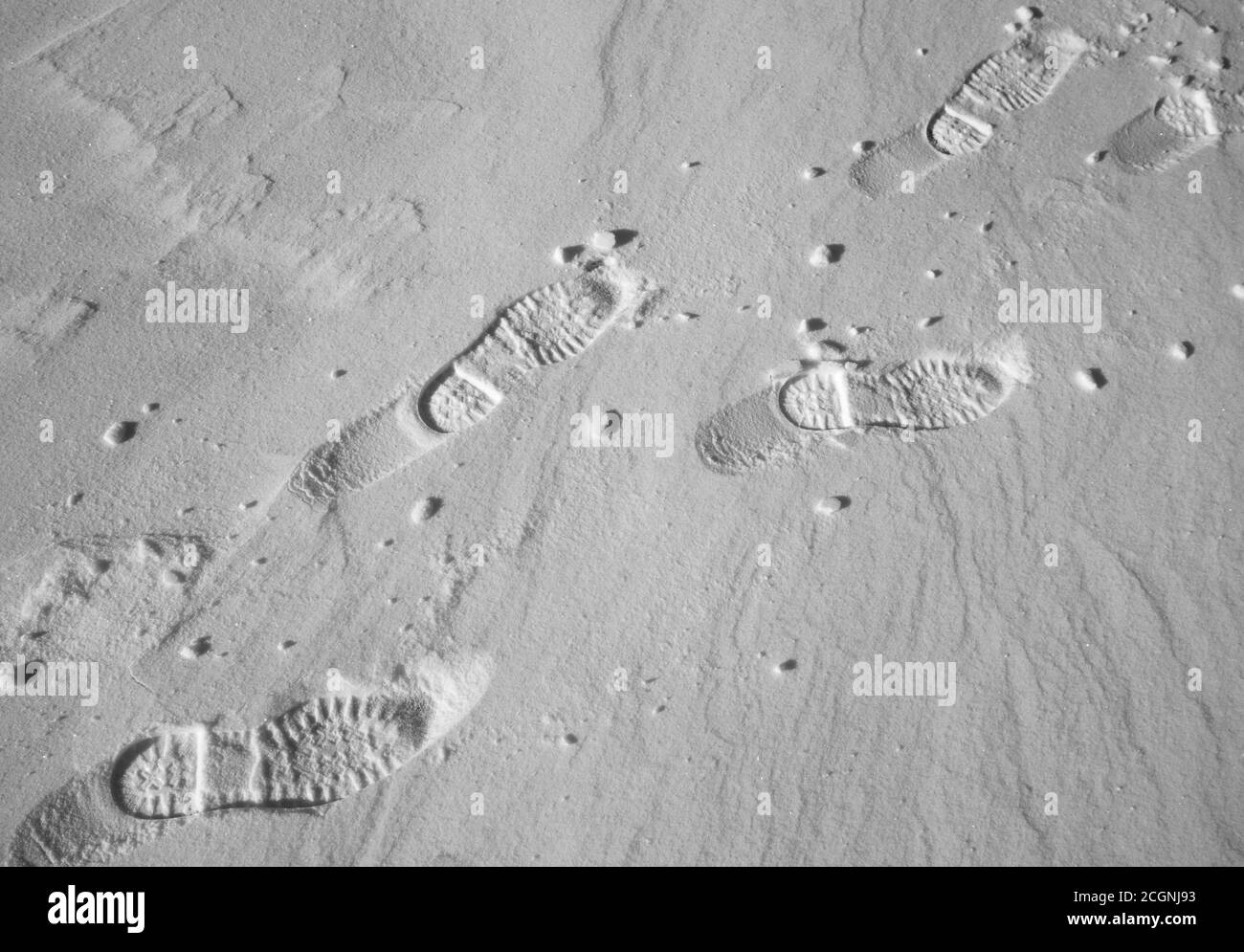 Overhead footprints Black and White Stock Photos & Images - Alamy