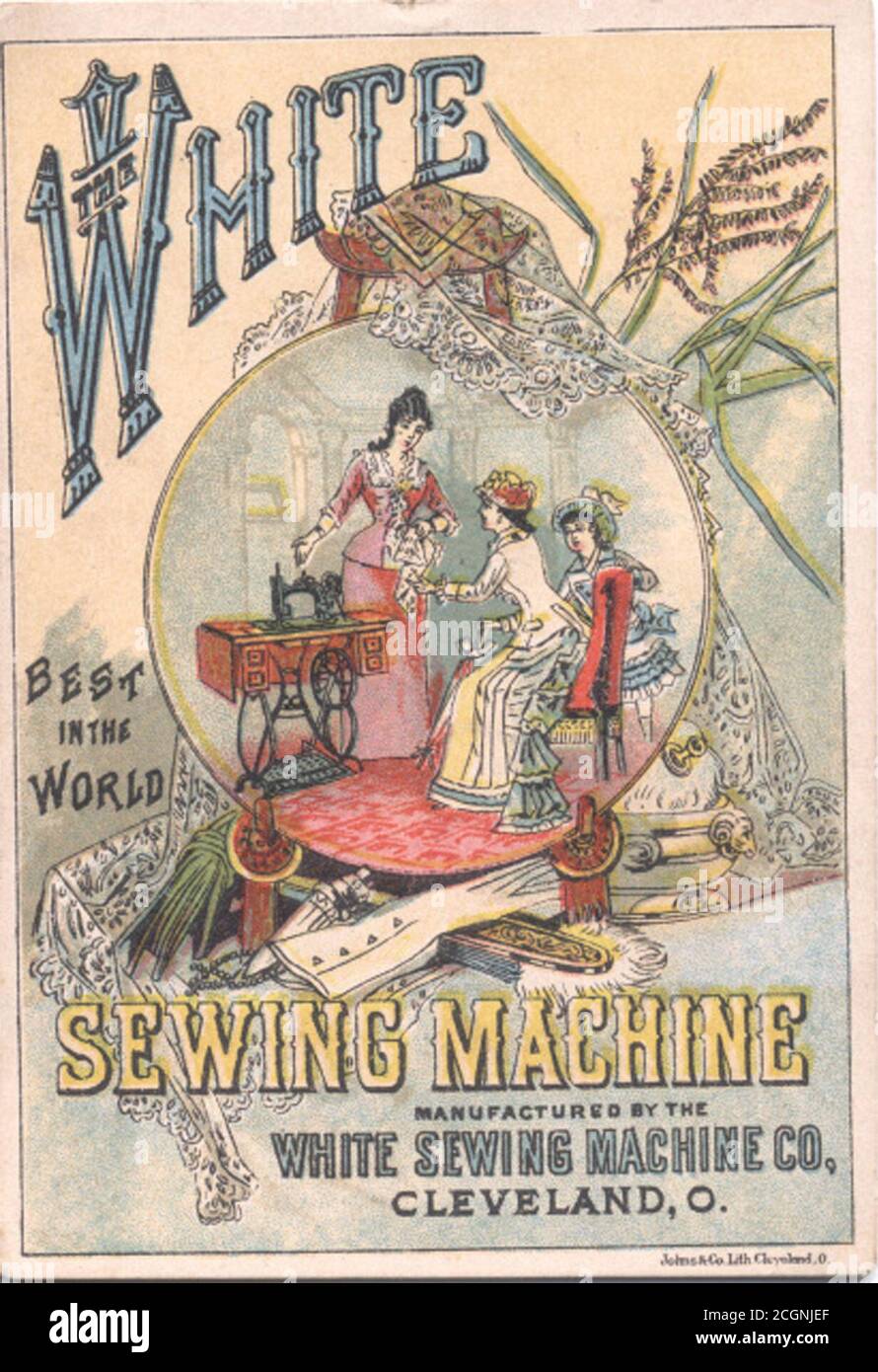 White Sewing Machine Co Stock Photo - Alamy