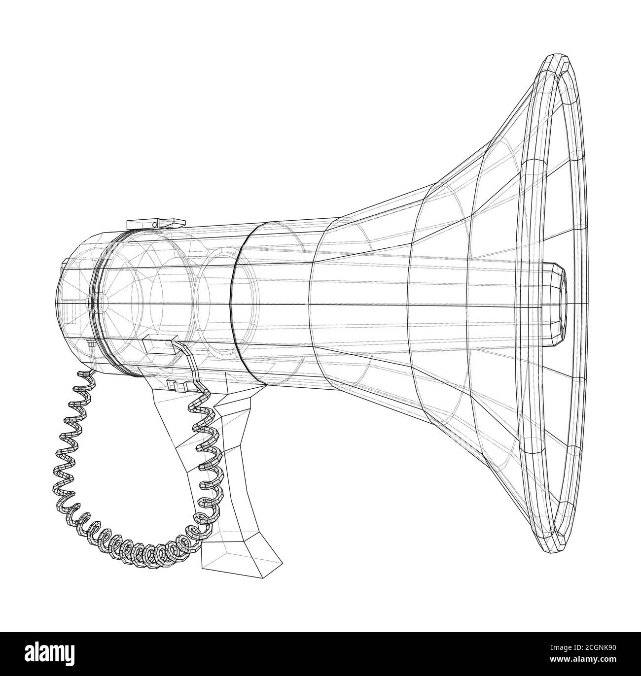 Megaphone concept outline. Vector Stock Vector Image & Art - Alamy