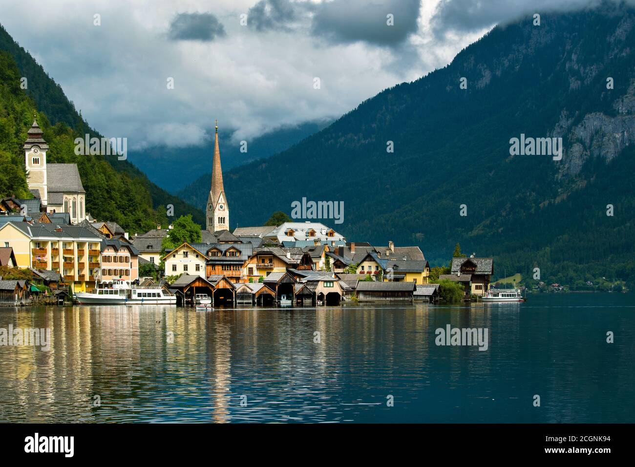 Hallstatt city in Austria Stock Photo - Alamy