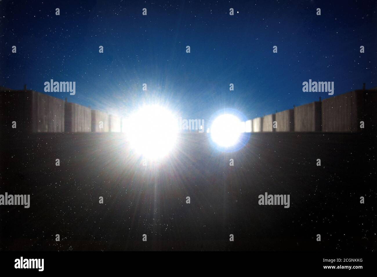 Beam of lights dazzling Stock Photo - Alamy