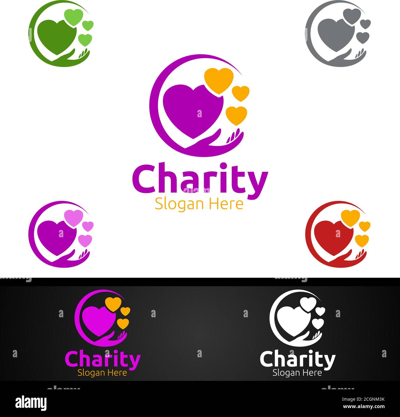 Helping Hand Charity Foundation Creative Logo for Voluntary Church or ...