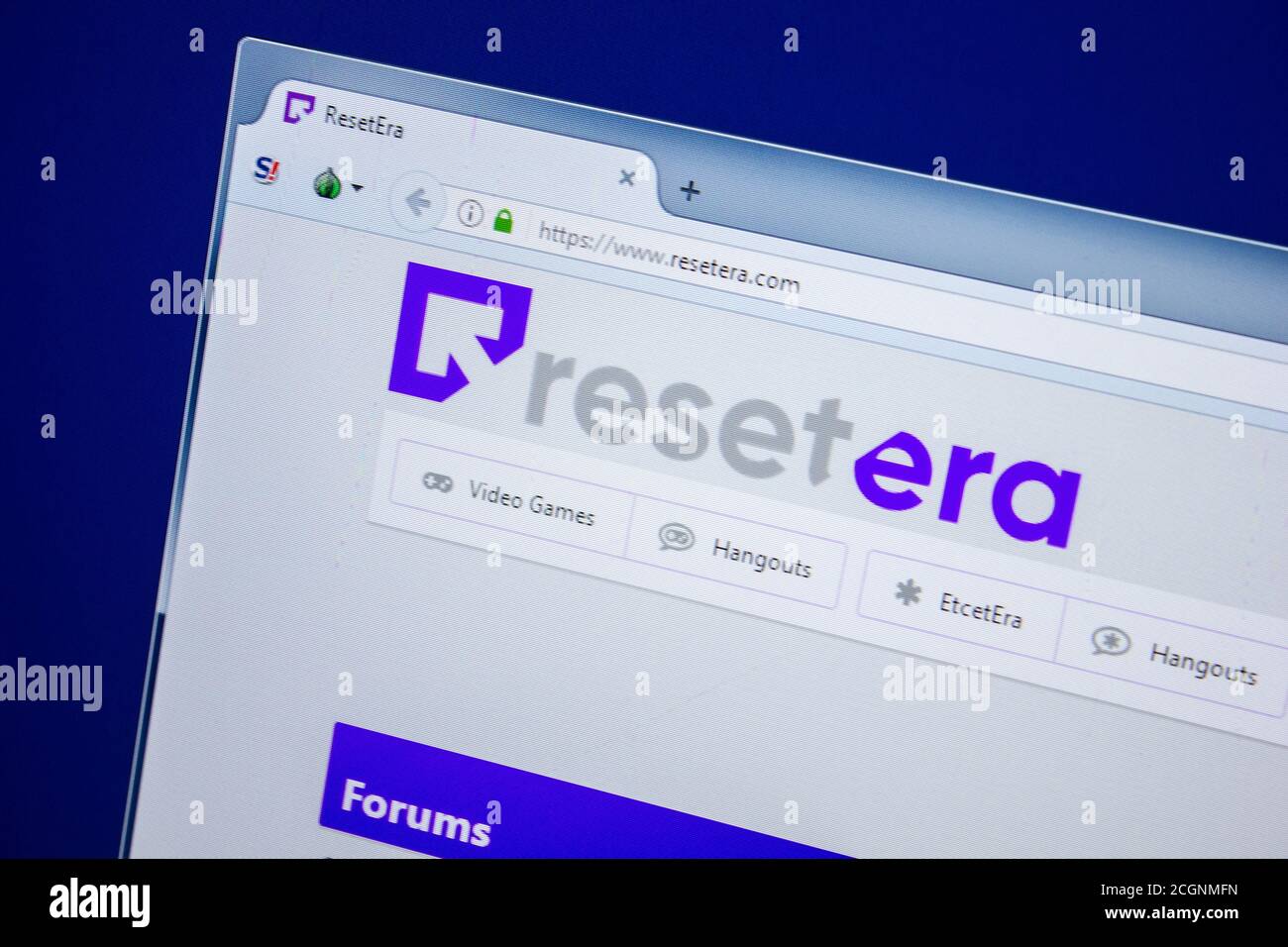 Ryazan, Russia - July 24, 2018: Homepage of Resetera website on the ...