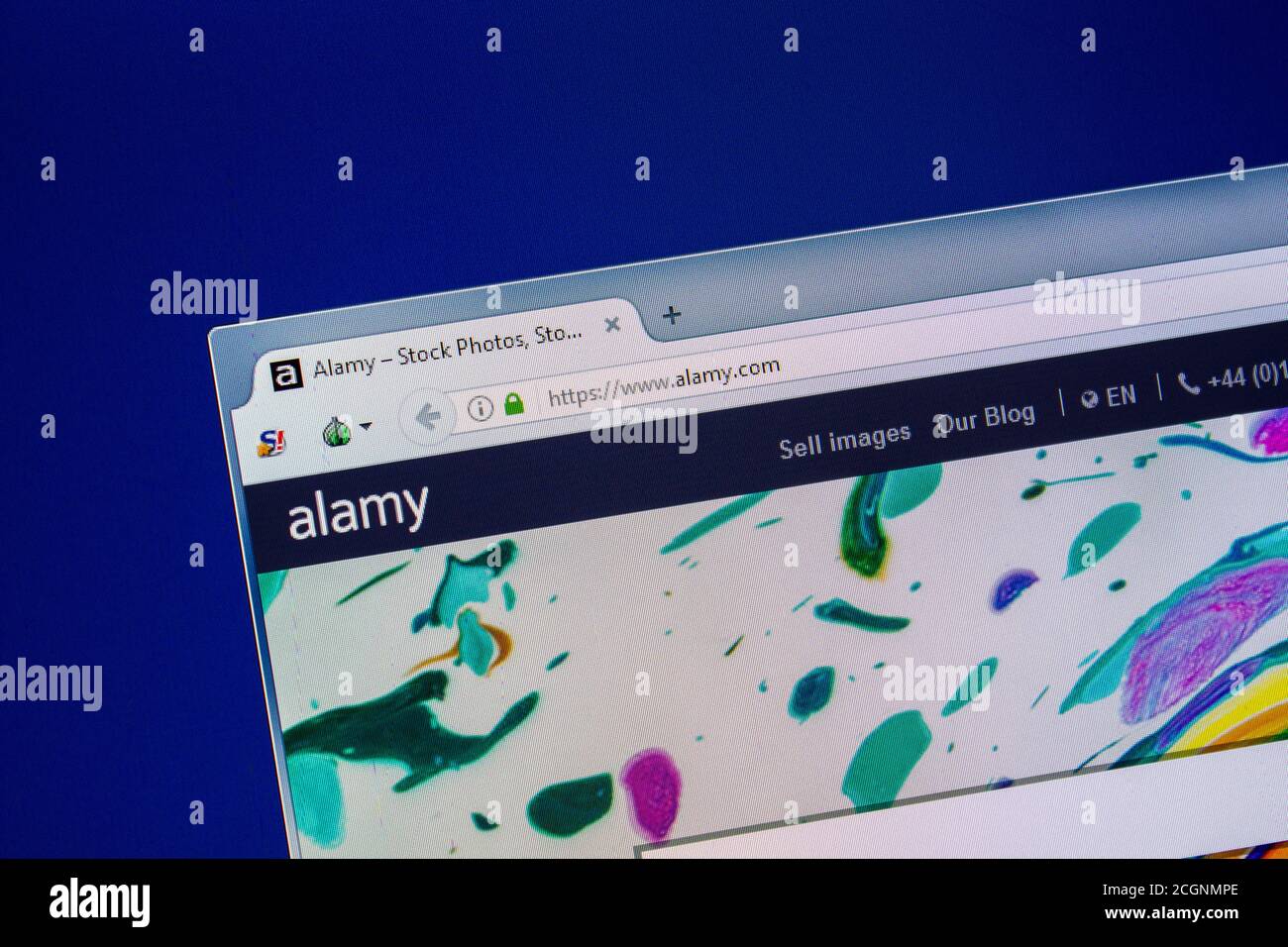 Ryazan, Russia - July 24, 2018: Homepage of Alamy website on the ...