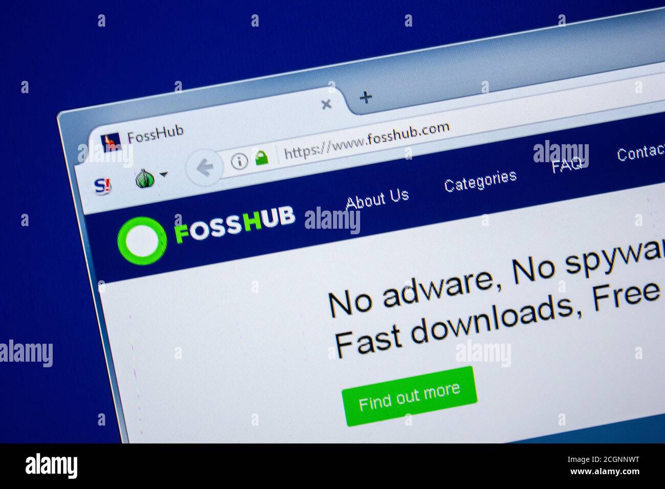 Ryazan, Russia - July 24, 2018: Homepage of FossHub website on the ...