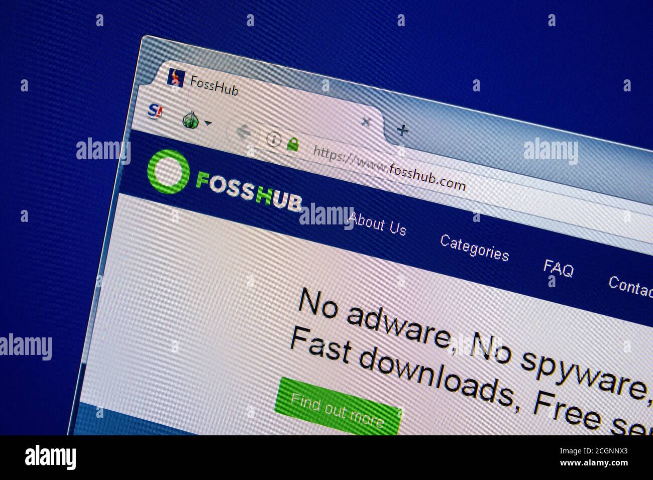 Ryazan, Russia - July 24, 2018: Homepage of FossHub website on the ...