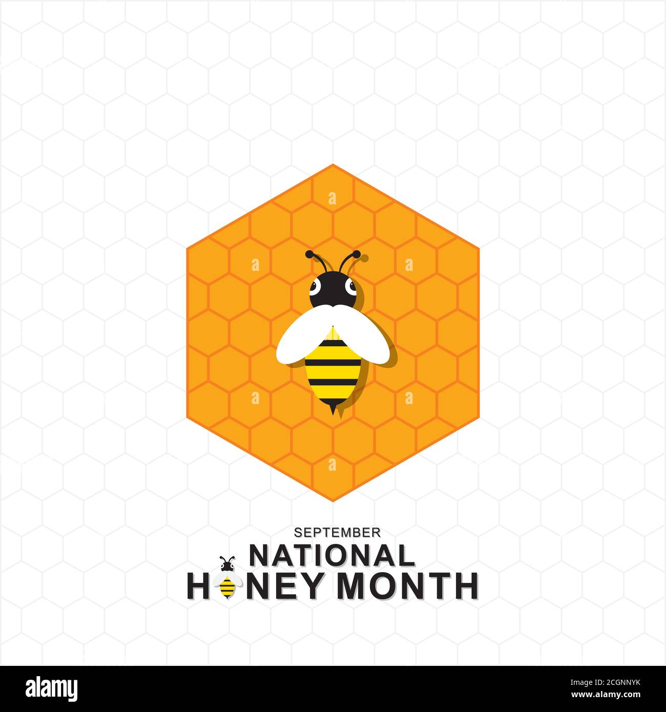 vector illustration of national honey month poster design Stock Vector ...