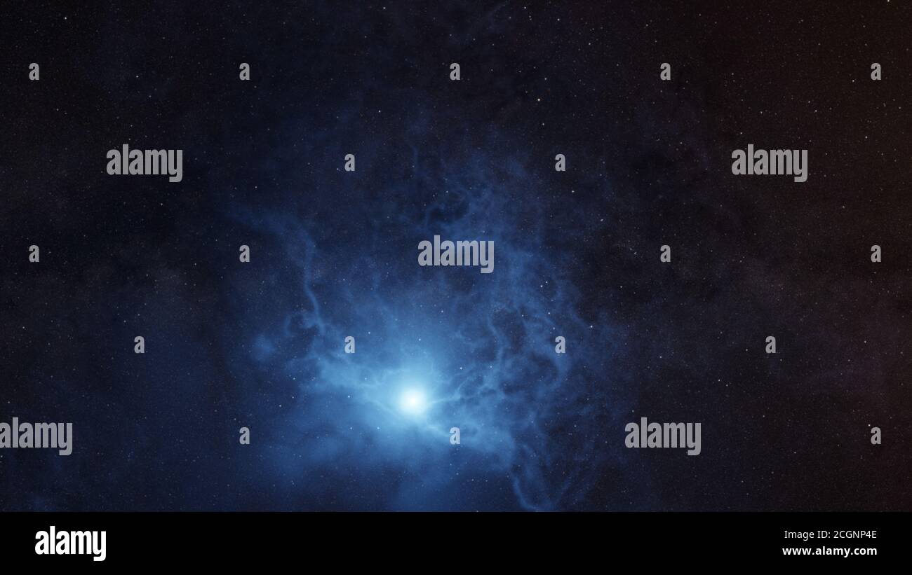 Color picture of the galaxy, blue nebula Stock Photo - Alamy