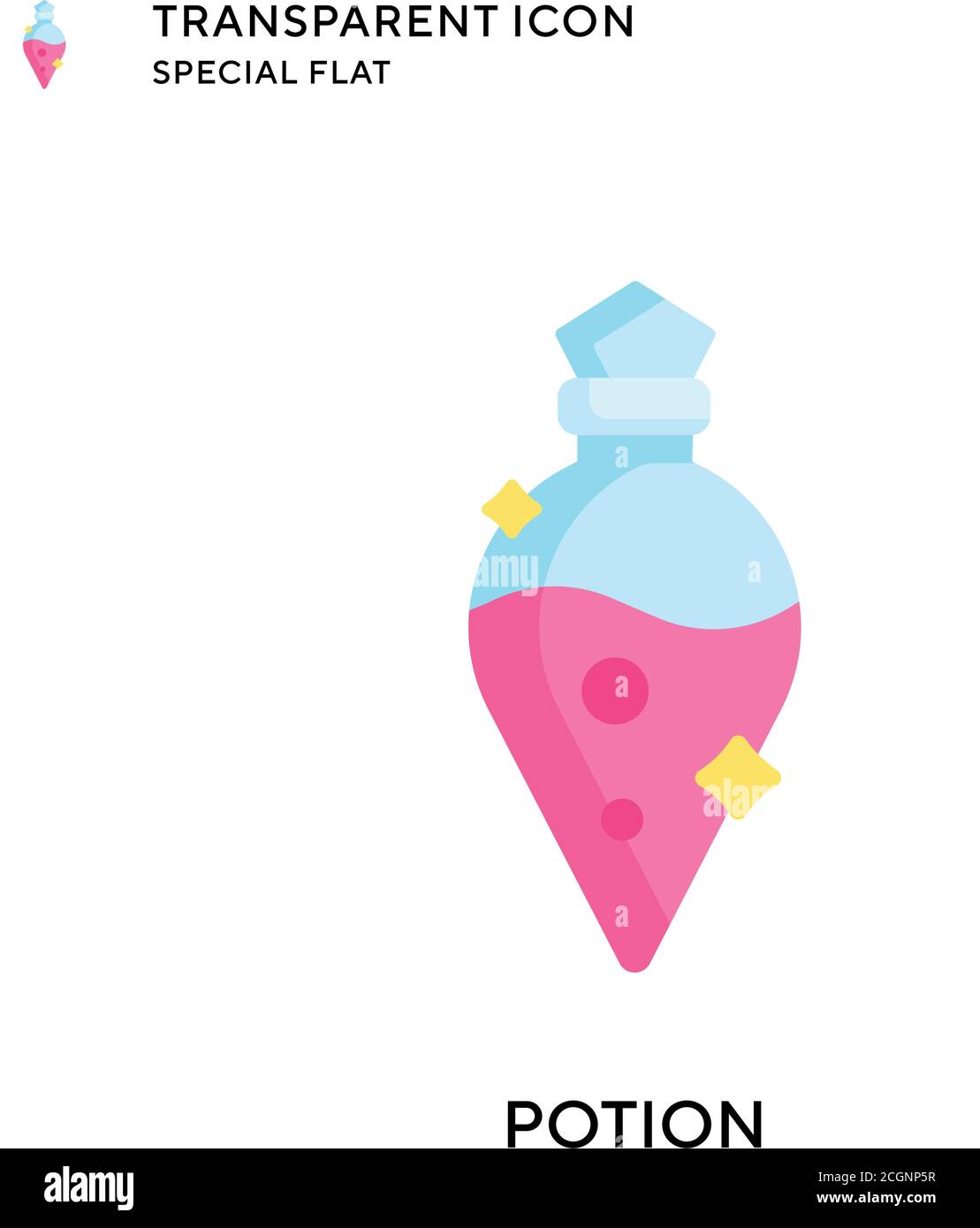 Potion vector icon. Flat style illustration. EPS 10 vector Stock Vector ...