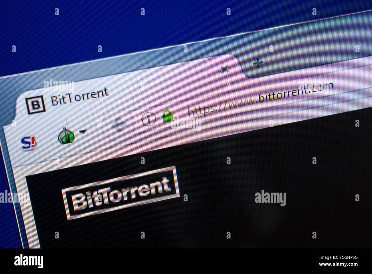 Ryazan, Russia - July 25, 2018: Homepage of BitTorrent website on the ...