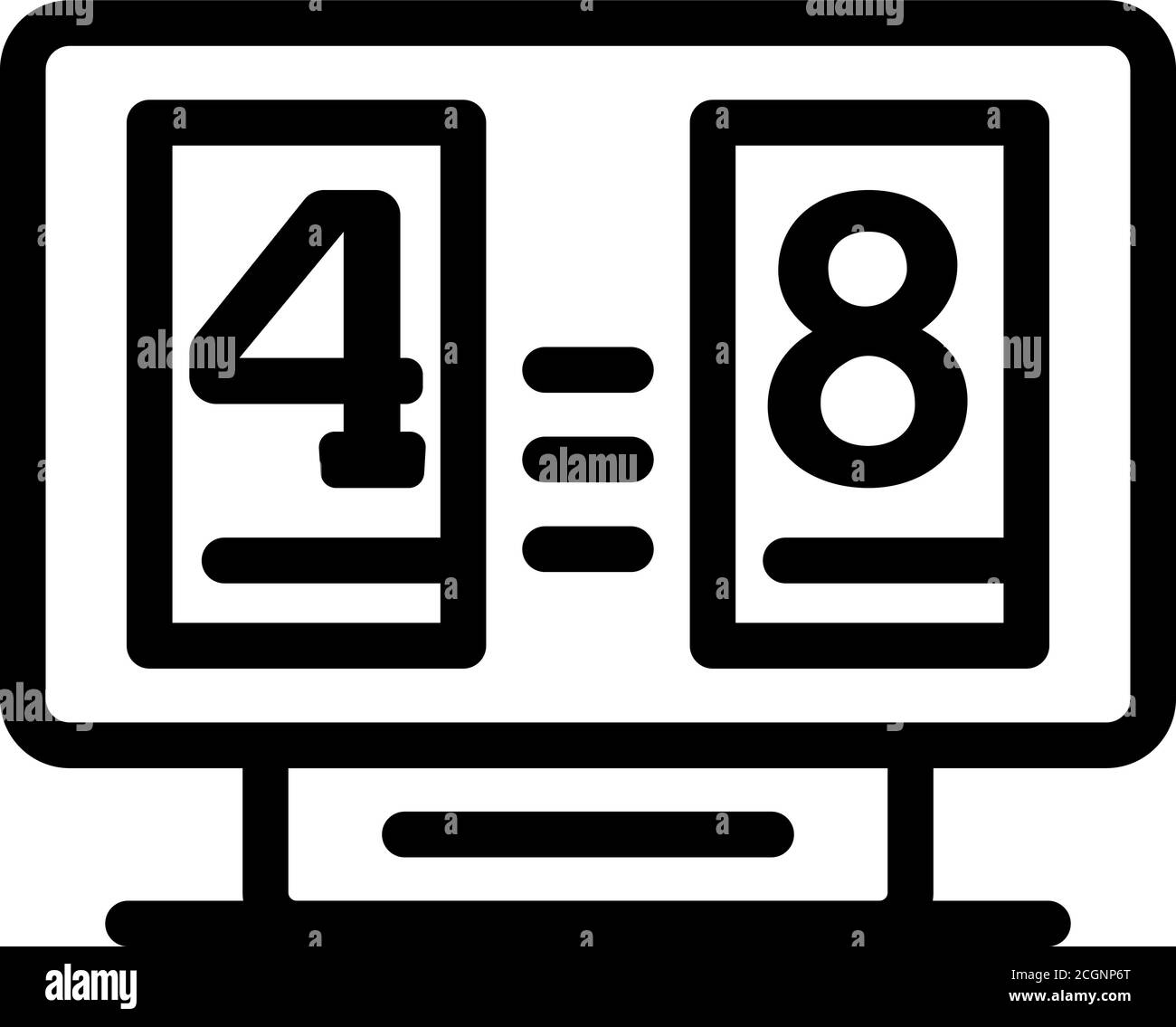 Point clock icon outline Black and White Stock Photos & Images - Alamy