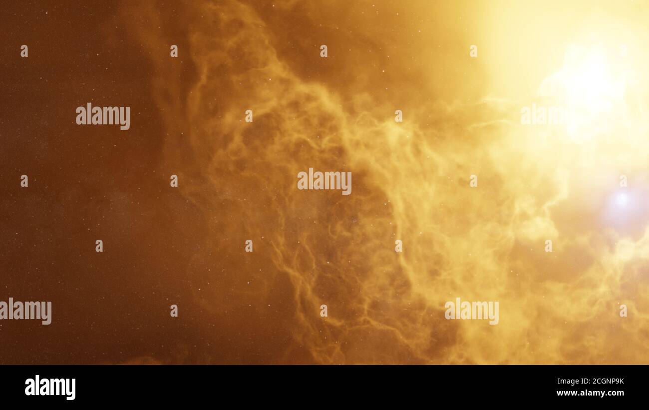 Color picture of the galaxy, orange nebula Stock Photo - Alamy