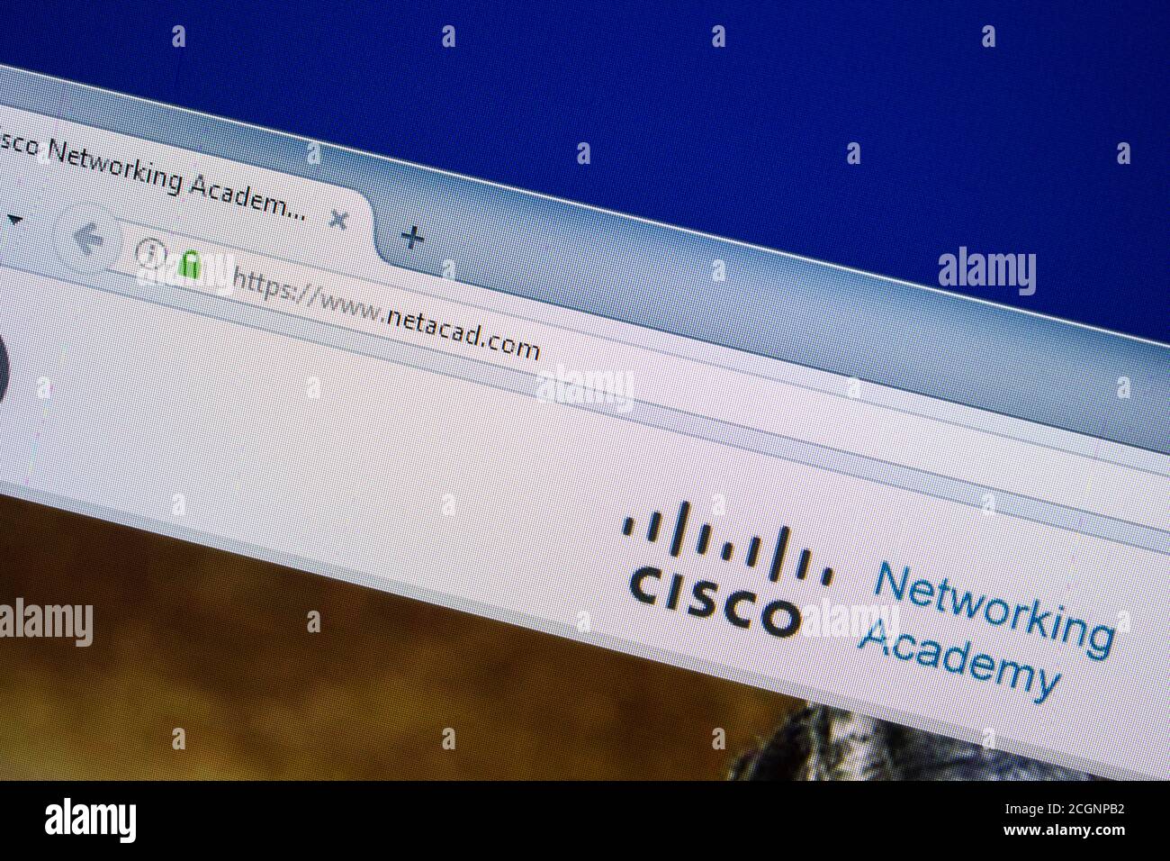 Ryazan, Russia - July 25, 2018: Homepage of NetAcad website on the ...