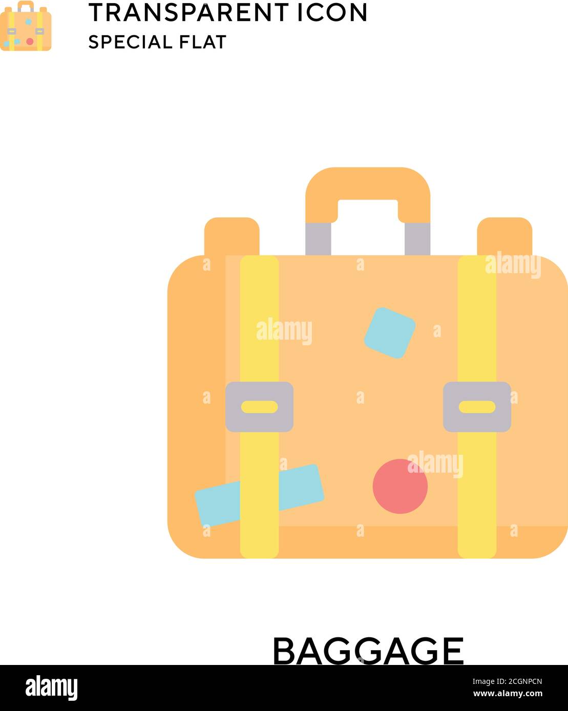 Baggage vector icon. Flat style illustration. EPS 10 vector Stock ...
