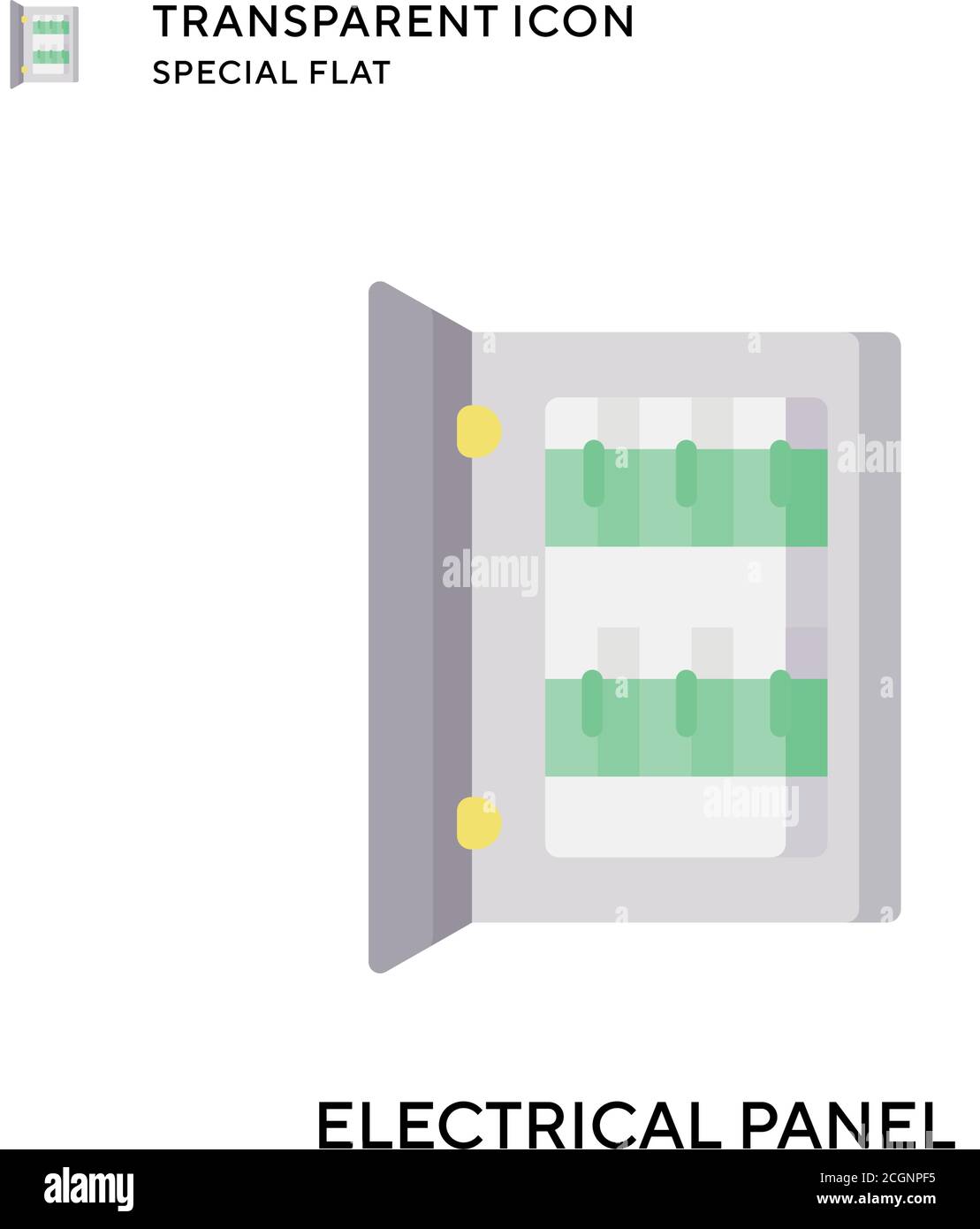 Electrical panel vector icon. Flat style illustration. EPS 10 vector ...