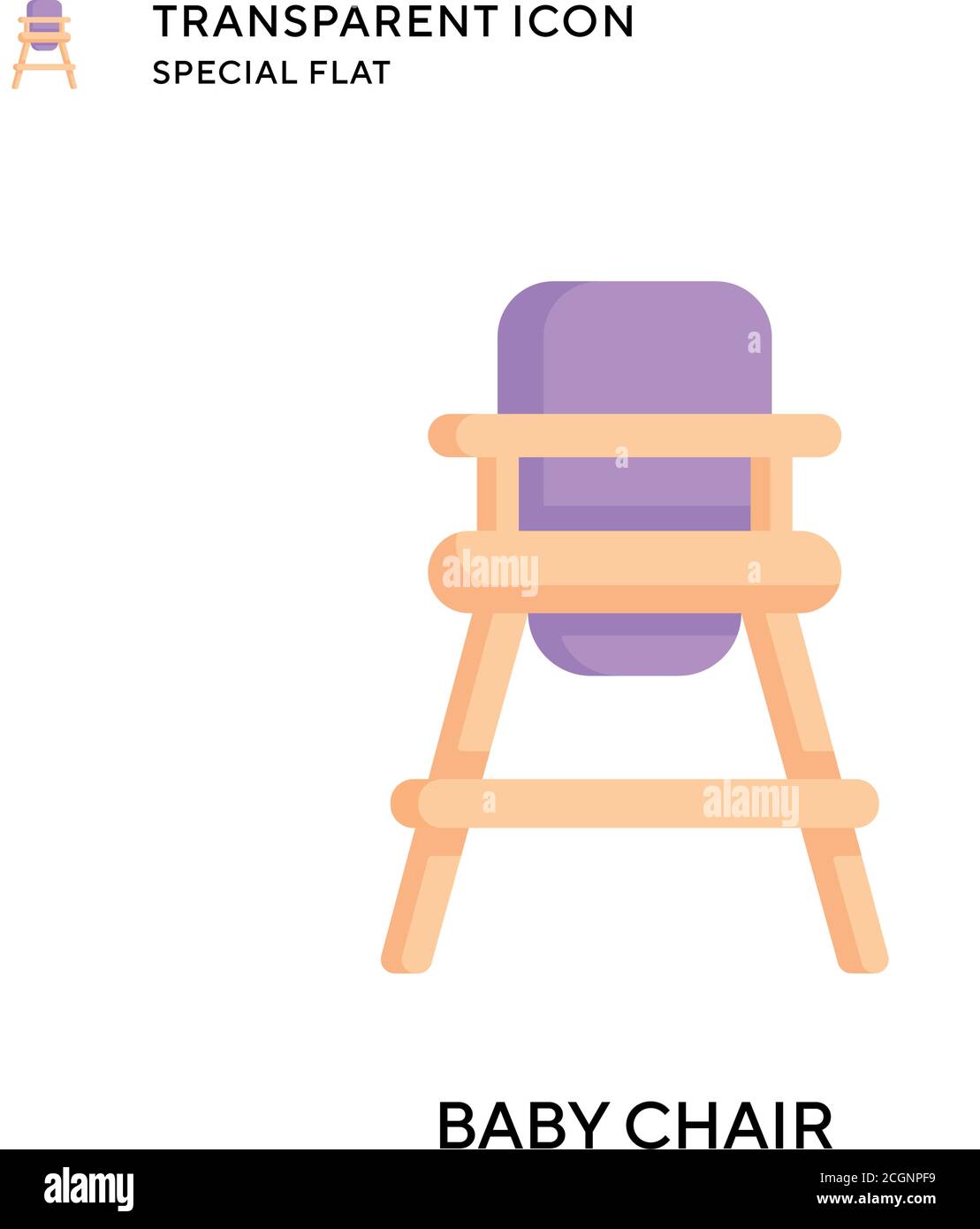 Baby white high chair Stock Vector Images - Alamy