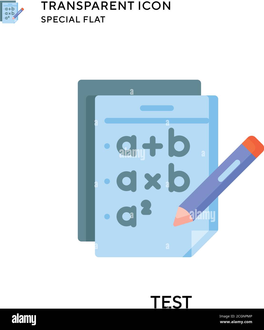 Test vector icon. Flat style illustration. EPS 10 vector Stock Vector ...