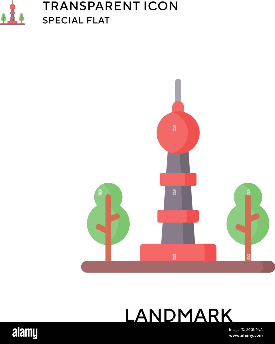Landmark vector icon. Flat style illustration. EPS 10 vector Stock ...